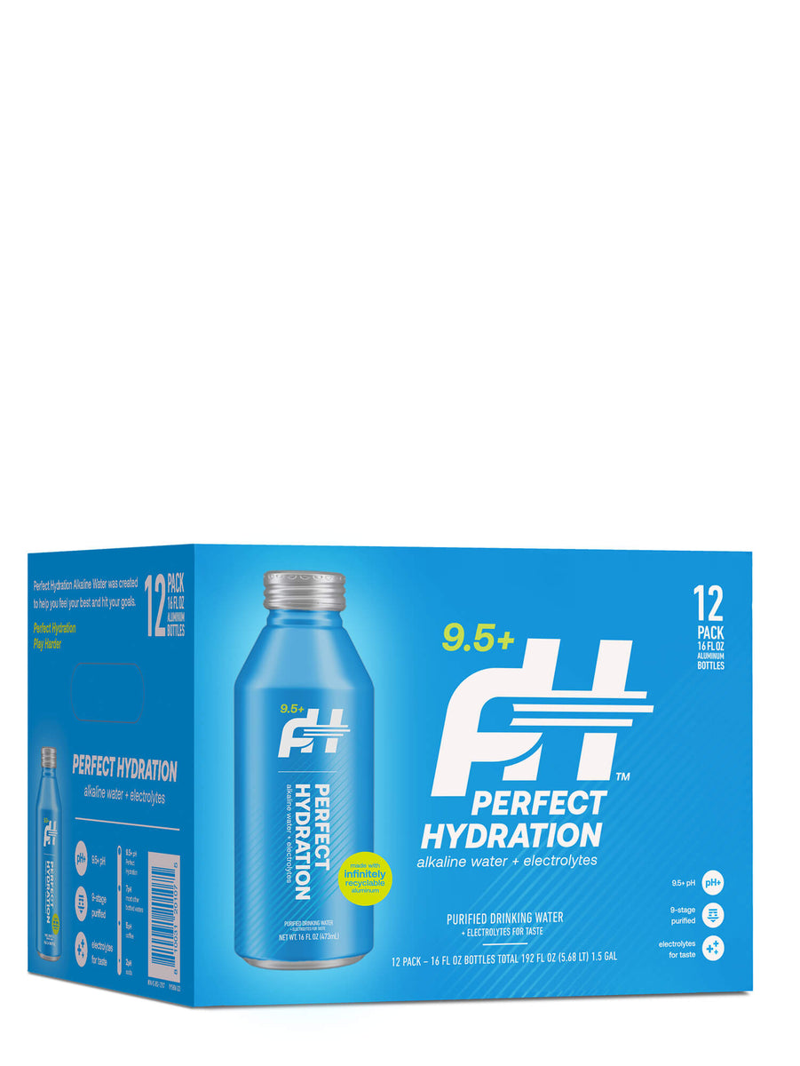 12-pack 16 oz Aluminum Bottles of Alkaline Water – Perfect Hydration ...