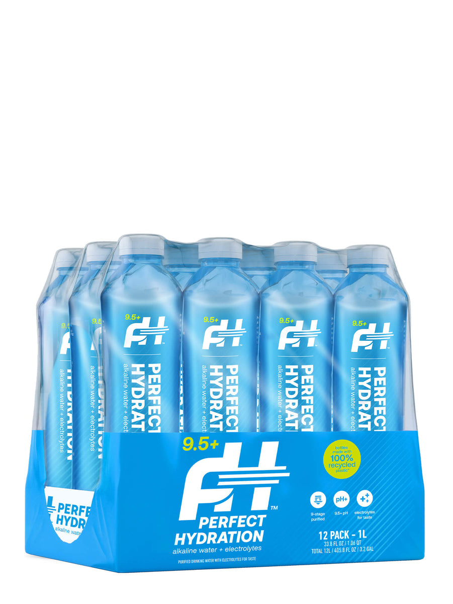 12-pack 1 Liter Bottles of Alkaline Water – Perfect Hydration Alkaline ...